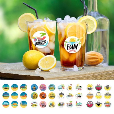 90 * Summer Stickers Summer Ocean Refreshing Lemon Theme Self-Adhesive ...