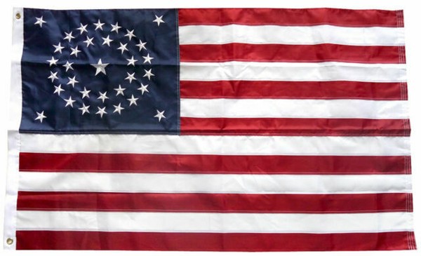 3x5 Embroidered USA American 34 Stars Union Nylon Flag Star 3'x5' Civil ...