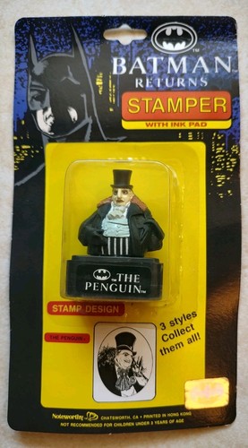 Vintage 1991 Batman Returns The Penguin Rubber Stamp Stamper Ink ...