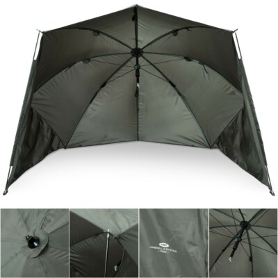 NGT Fishing Brolly Umbrella Shelter System 50" 1-2 Man With Sides Carp ...