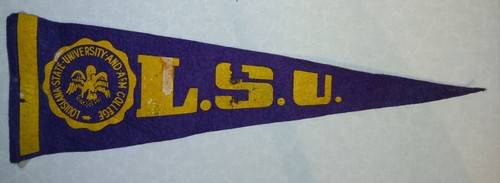 Vintage LSU Louisiana State A & M Felt Pennant Banner SEC RARE 14" | eBay