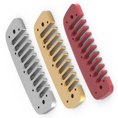 Aluminum Alloy Blues Comb Harmonica Accessory for Golden Melody Red ...