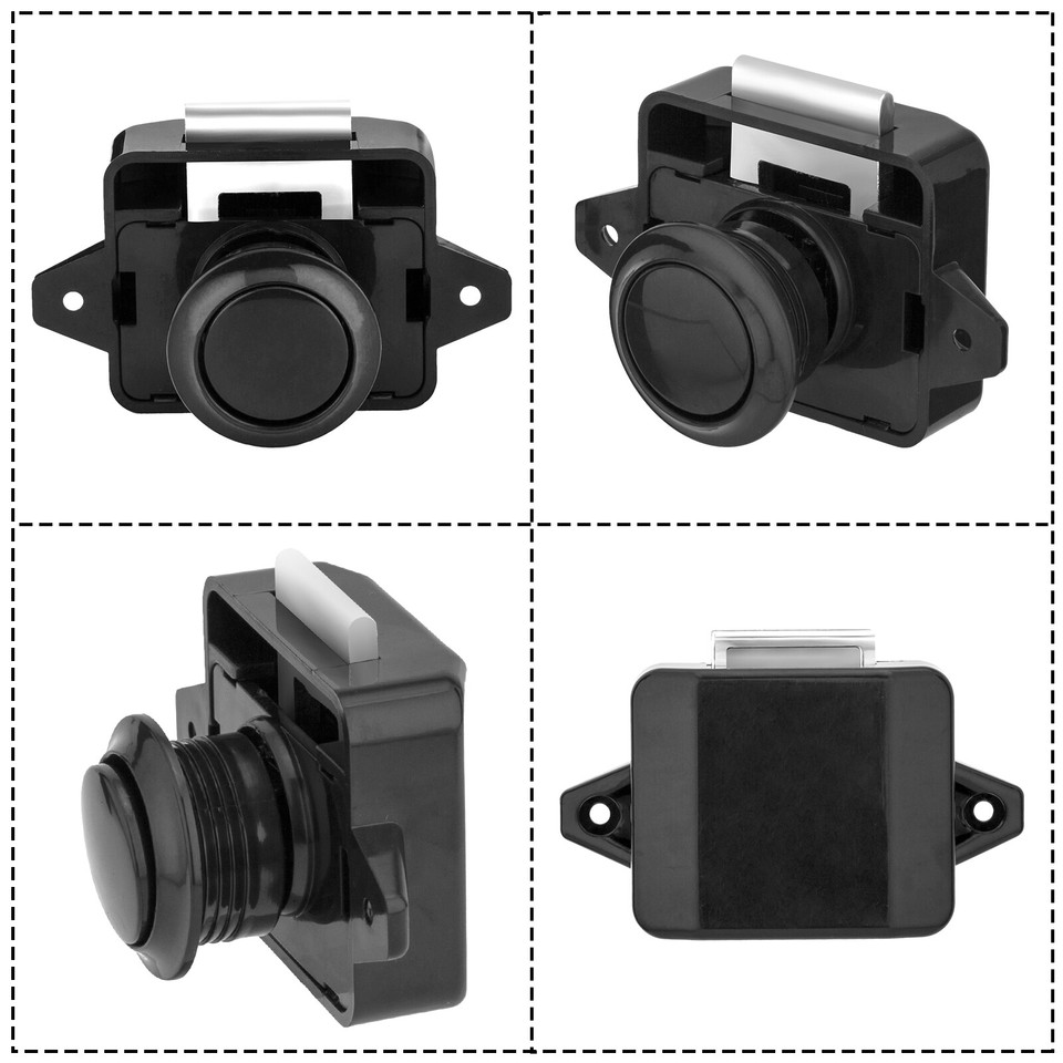 5-30x Push Button Drawer Cupboard Door Catch Lock Caravan RV Cabinet ...