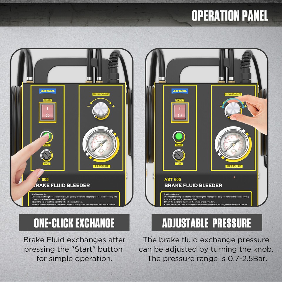 Automatic Brake Bleeder Kit AC 110V Pulse Brake Fluid Bleeder Exchanger ...
