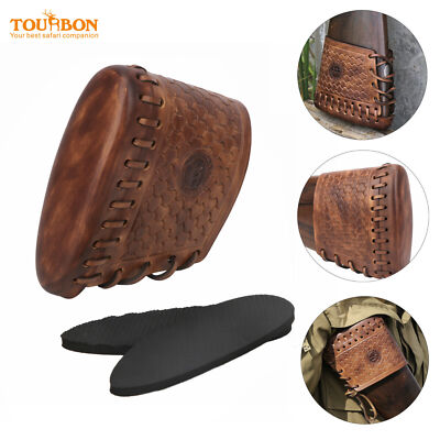 TOURBON Leather Shooting Rifle Recoil Pad Gun Butt Protector Shotgun ...