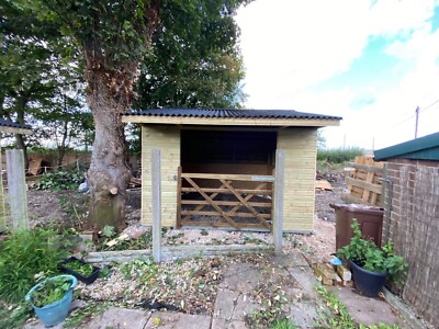 12ft x 12ft Animal Horse Field Shelter With Gate 25mm Cladding | eBay UK