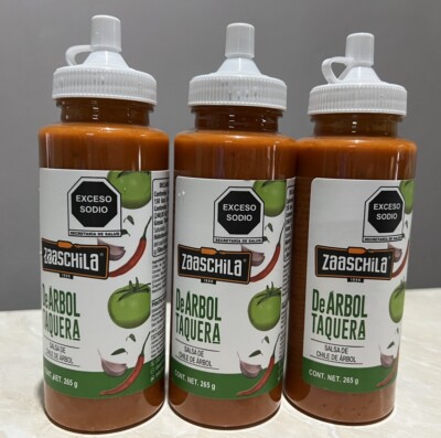 3X ZAASCHILA SALSA DE ARBOL Taquera -3X de 265g c/u PICOR ALTO | eBay