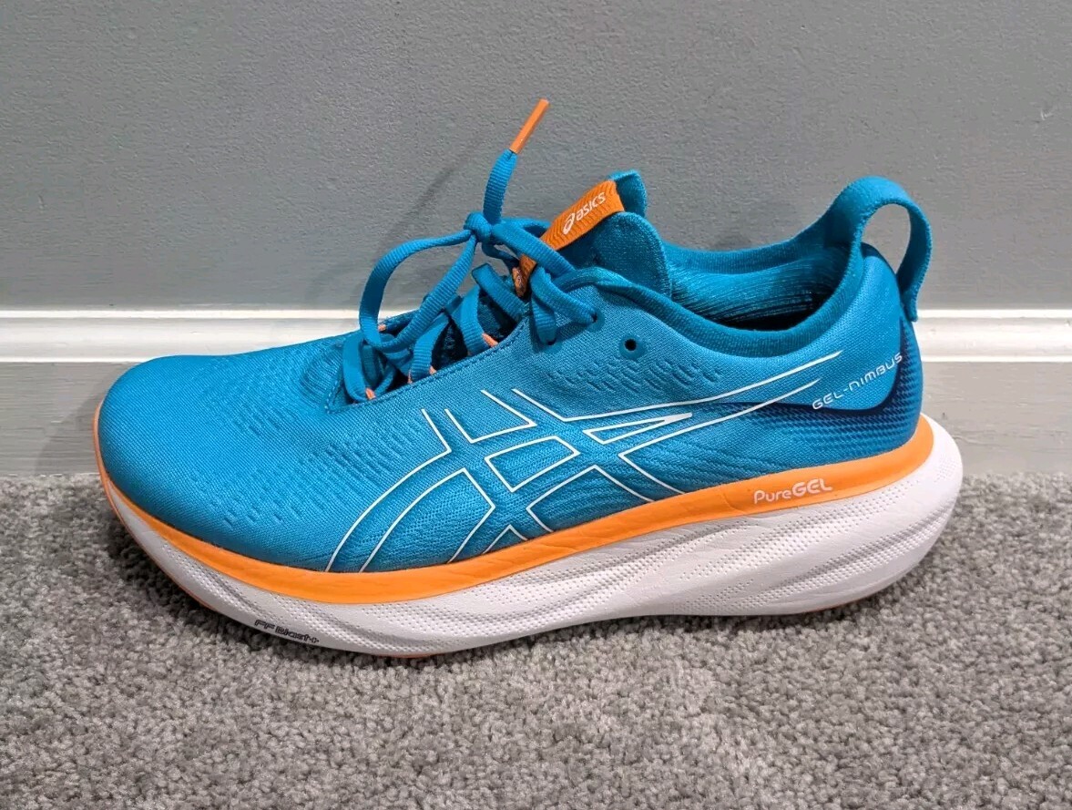 Asics Gel Nimbus 25 Island Blue Running Walking Shoes 1011B547 Mens Sz ...