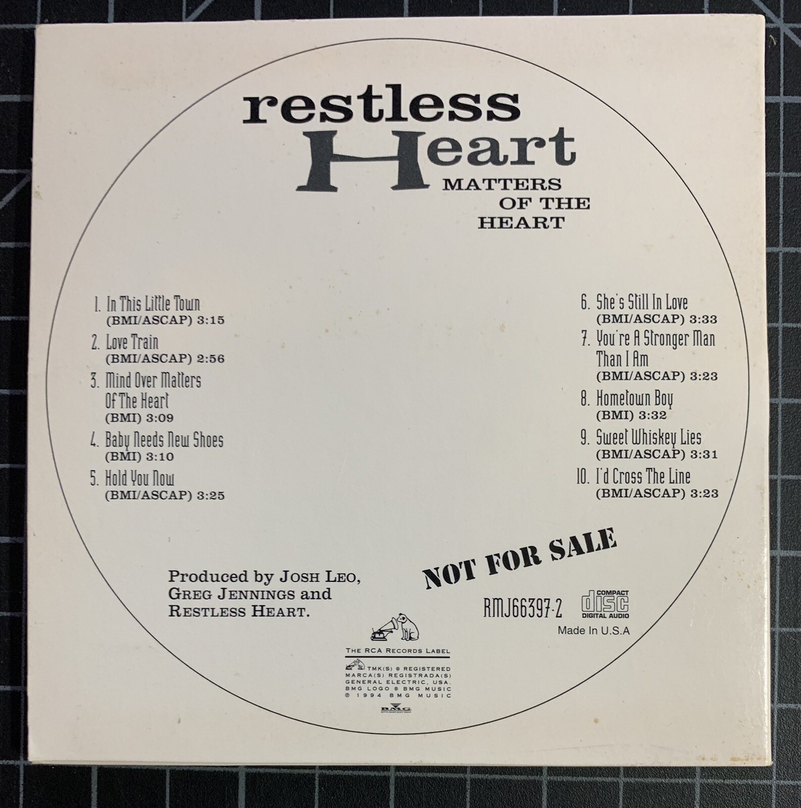 Restless Heart CD Matters of the Heart Rare Very Clean Disc | eBay