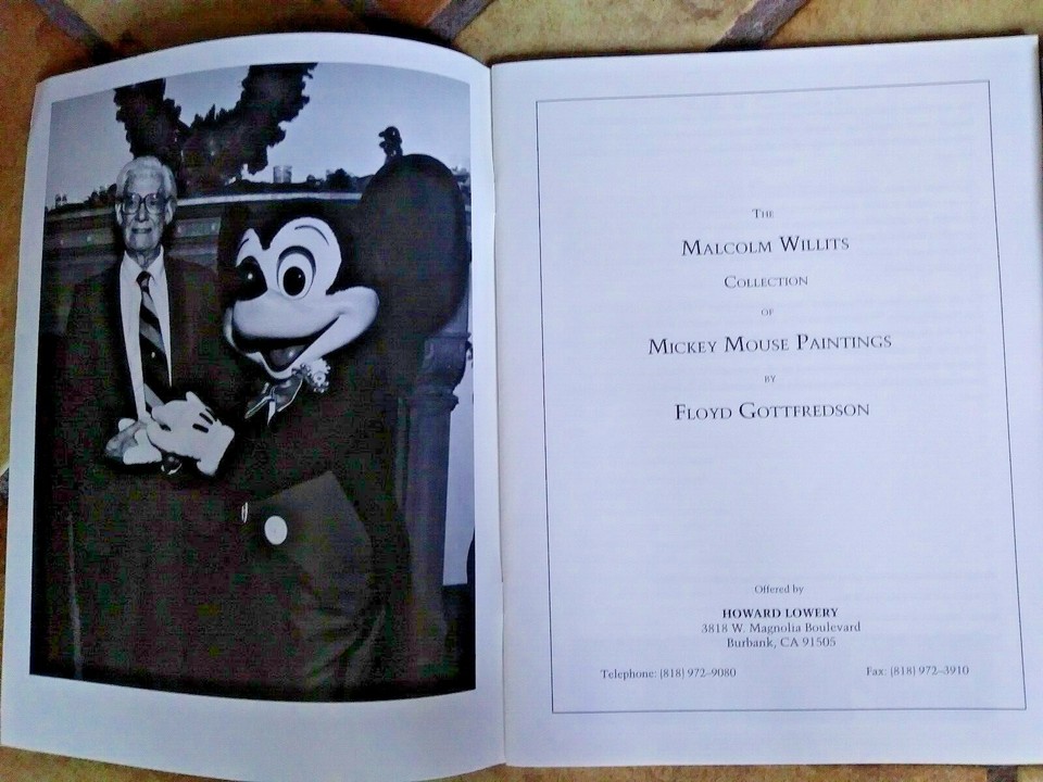 FLOYD GOTTFREDSON MICKEY MOUSE PAINTINGS HOWARD LOWERY AUCTION CATALOG ...