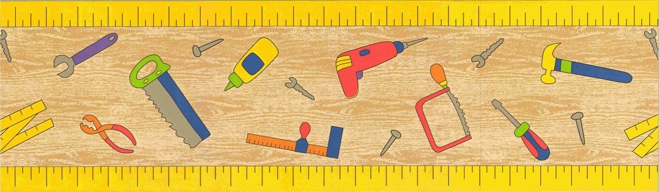 HANDYMAN TOOLS WALLPAPER BORDER - 94441 | eBay