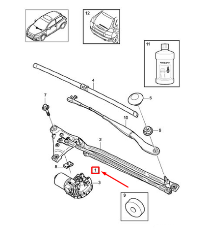 Mcanisme d'essuie-glace VOLVO S40 MK2 31253518 neuf authentique | eBay