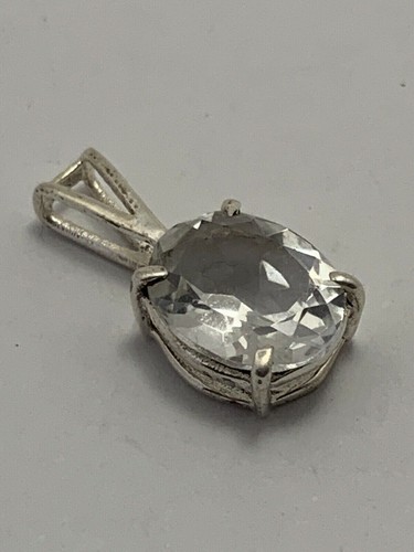 925 sterling silver & clear crystal pendant | eBay