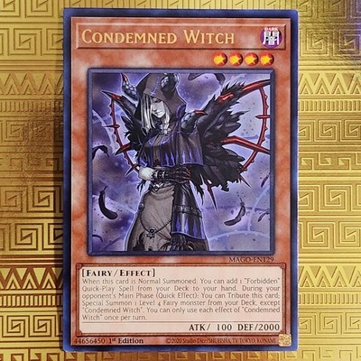 Condemned Witch MAGO-EN129 Gold Rare 1st Edition NM Yu-Gi-Oh TCG | eBay