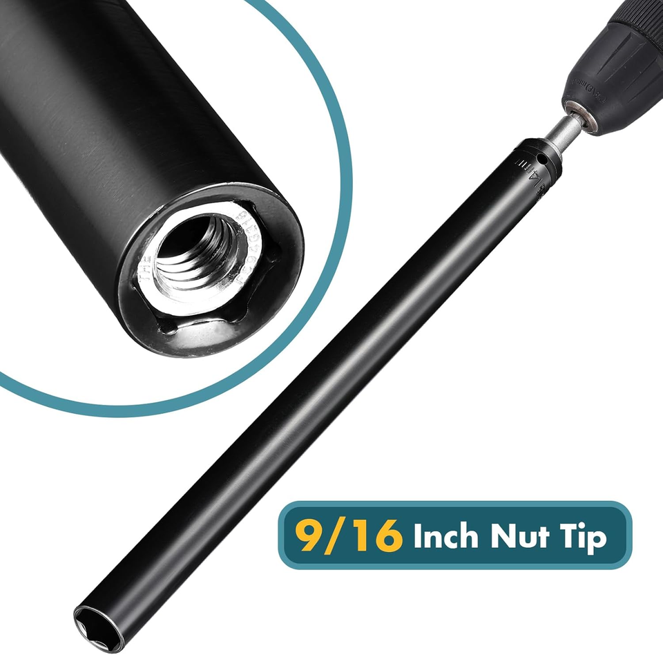 9/16"(14Mm) Power Nut Driver, Nut Runner Hollow Socket with 1/4" Hex ...