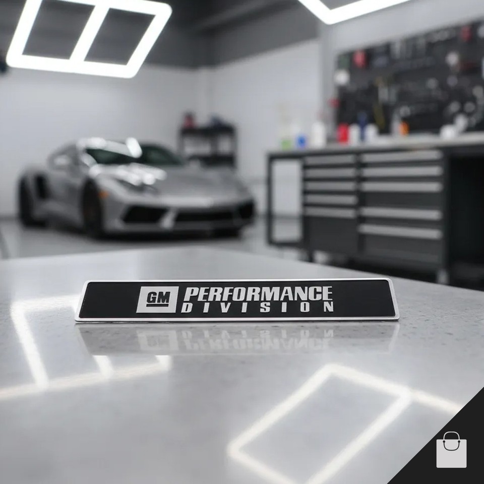 GM Performance Division Car Badge Polished Stainless Steel Sticker ...