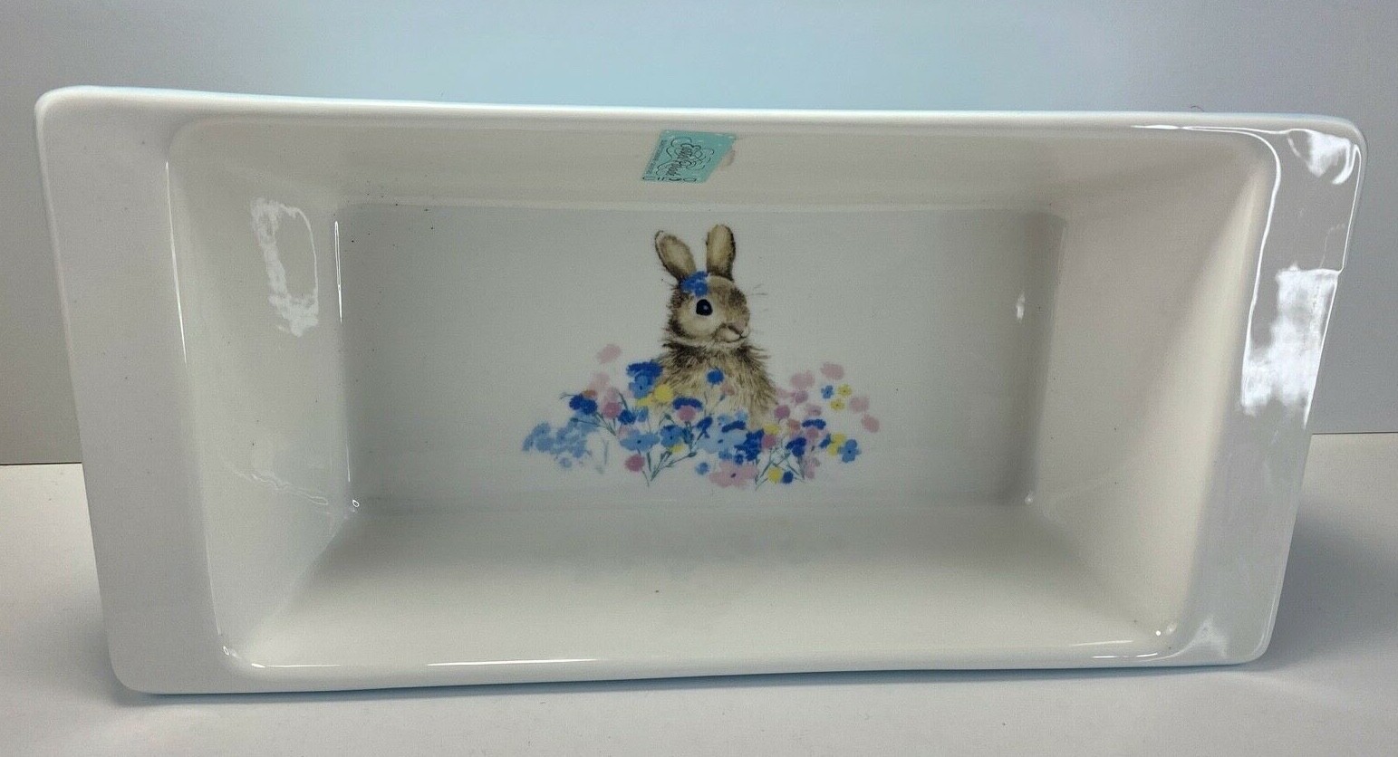 Bunny Rabbit Stoneware Loaf Casserole Pan Easter Ciroa Parade New ...