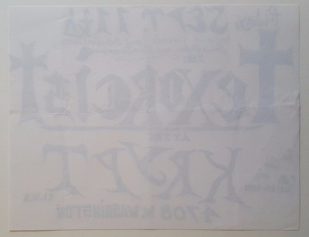 TEXORCIST Original Concert Flyer 1987 Goth PunK Tex & Horseheads The ...