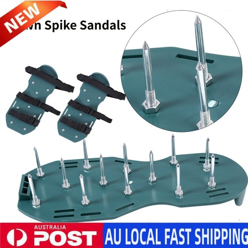 Lawn Care Garden Grass Sod Aerator Spike Sandals Spiked Strap Shoes ...