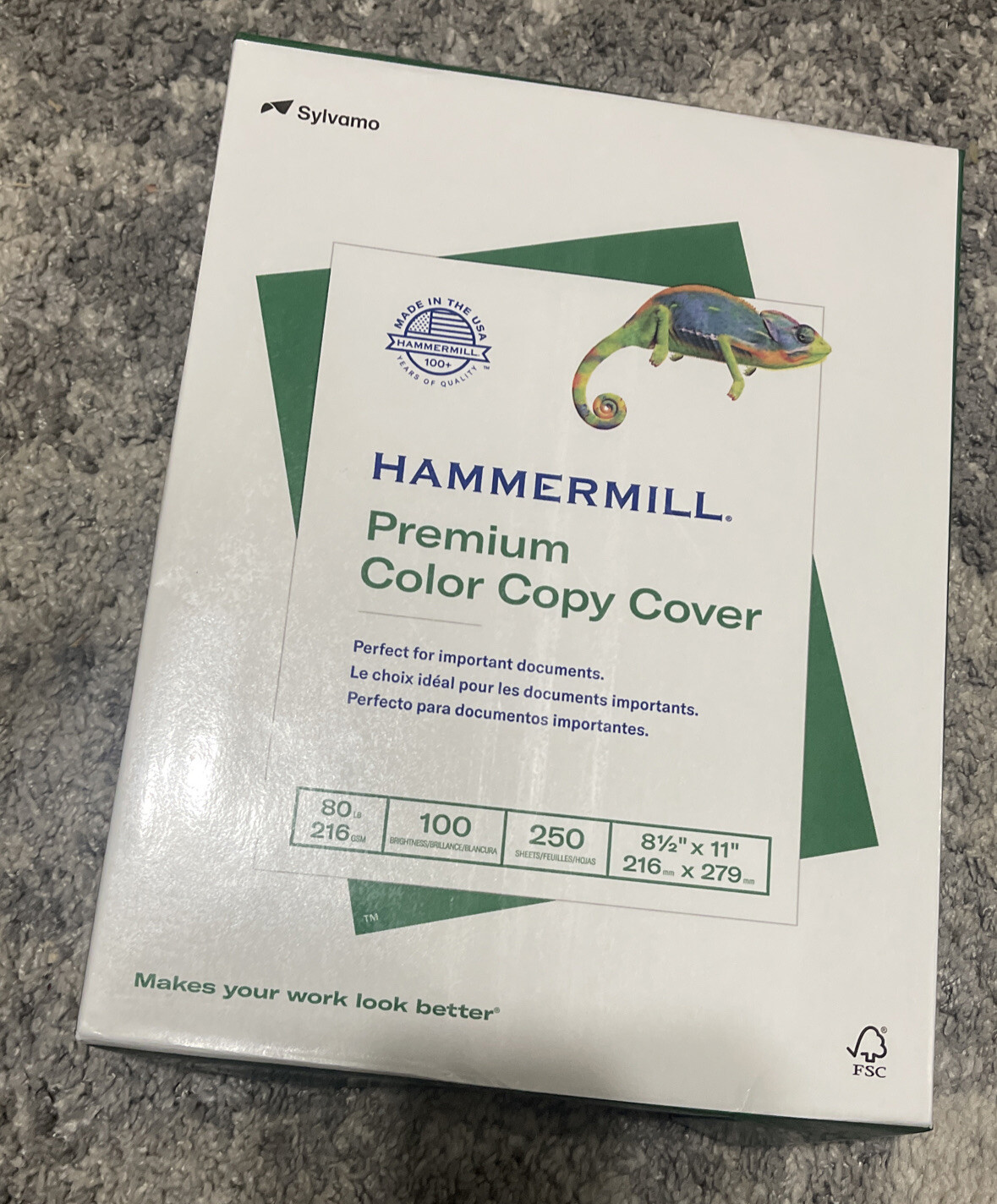 Hammermill Premium Color Copy Cover Paper 80 lbs 8.5" x 11" White ...