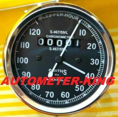 120 mph Speedometer Smiths black face | eBay