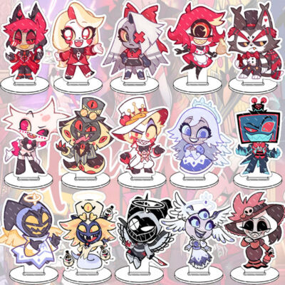 8CM Hazbin Hotel Husk Adam AD Acrylic Stand Figure Model Collection ...