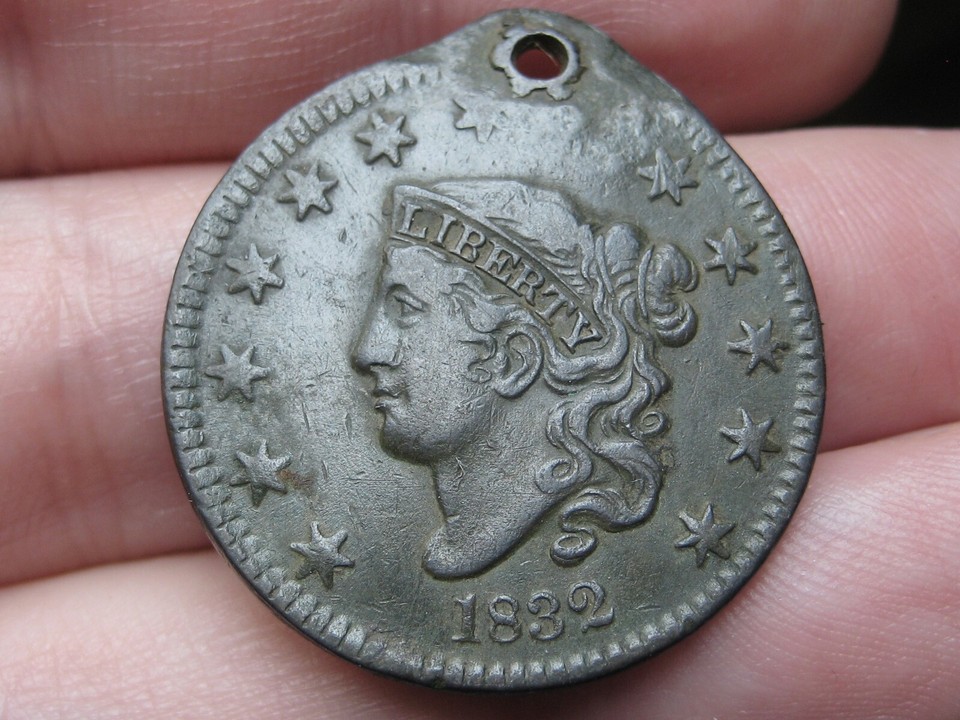 1832 Matron Head Large Cent Penny- Medium Letters, VF/XF Details | eBay