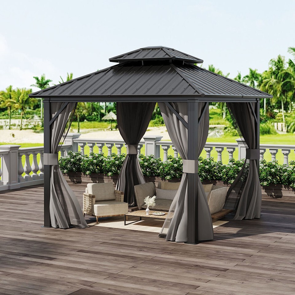 Backyard Gazebo Marquee Garden BBQ Party Tent Furniture Outdoor Shades ...
