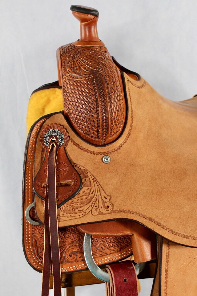 NEW 16" HR HUD ROBERTS SIGNATURE SERIES Working Cowhorse Western Saddle ...