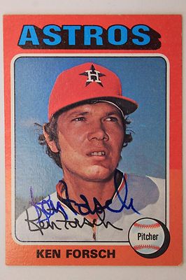 KEN FORSCH Houston Astros Autographed 1975 Topps #357 Signed Card 16F ...