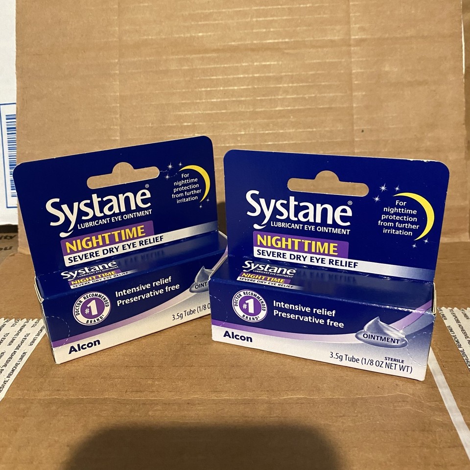2 Pack Systane Nighttime Lubricant Eye Ointment 3.5g Tube. X2 Exp 28 | eBay