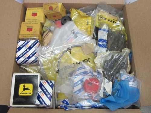 LARGE FLAT RATE BOX WITH 11 NOS PARTS FROM FORD NEW HOLLAND, DEERE ...