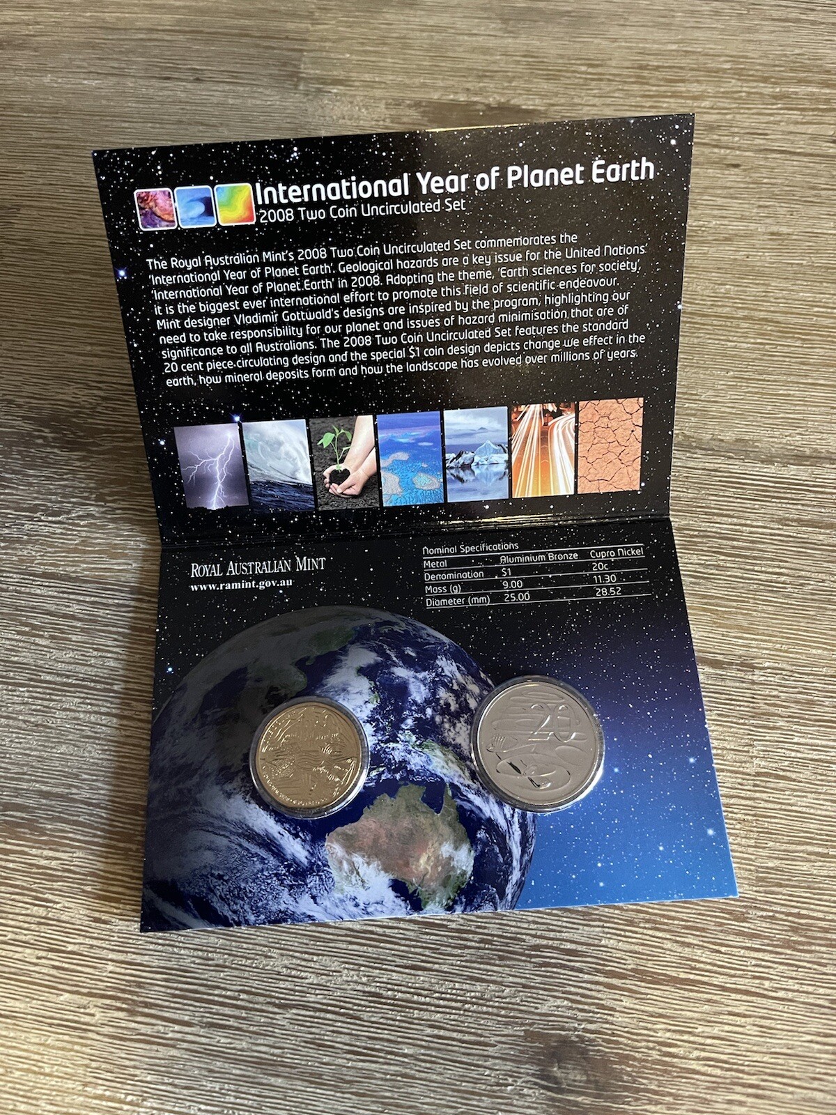 2008 International Year of Planet Earth Two Coin Unc Set - Royal ...
