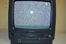 Sharp 13VT-J150 13" TV VCR Combo Retro Video Gaming CRT Inputs No ...