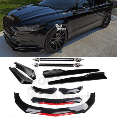 For Ford Fusion Black Front Bumper Lip Side Skirt Rear Diffuser Lip ...