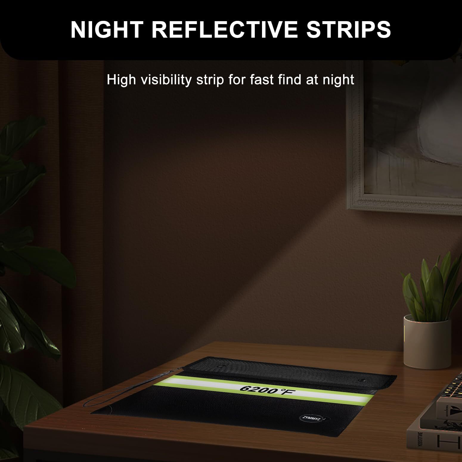 Fireproof Document Bag with Water Resistant Zipper,6200°F Heat ...