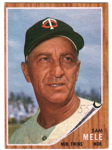 1962 Topps #482 Sam Mele, Minnesota Twins | eBay