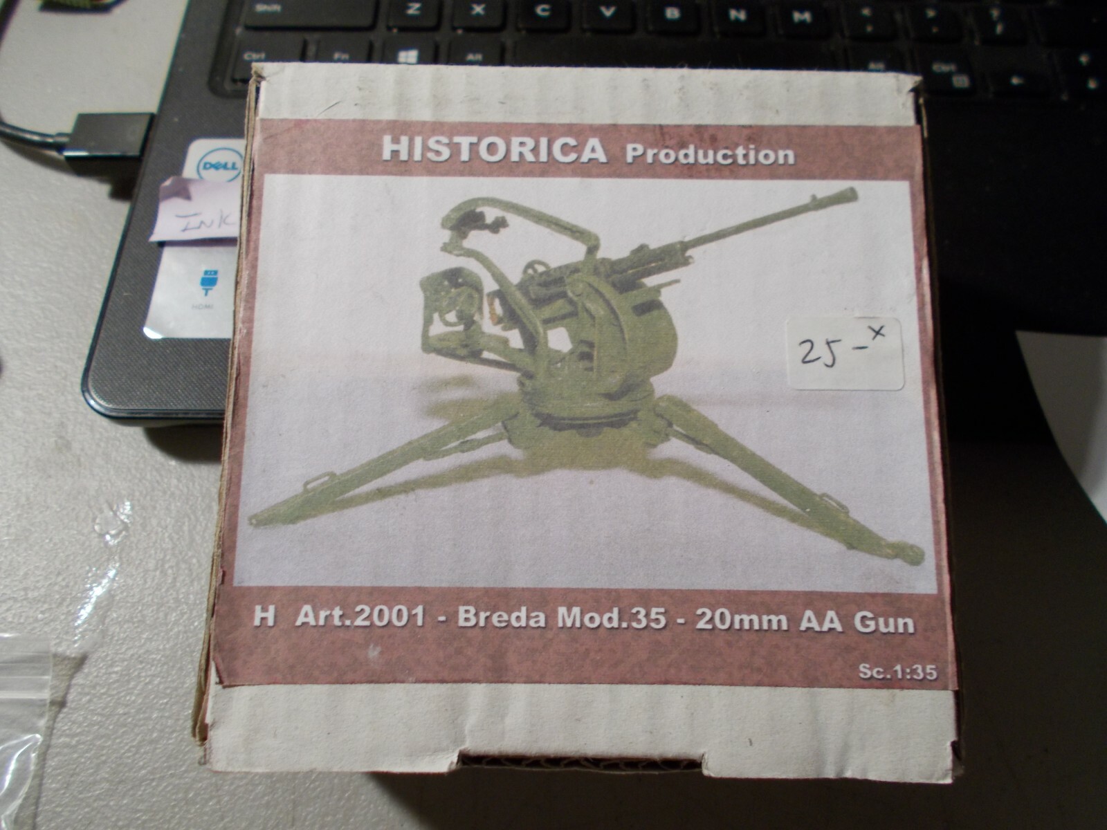 HISTORICA PRODUCTION RESIN MODEL KIT BREDA MOD 35 20MM AA GUN IN BOX ...