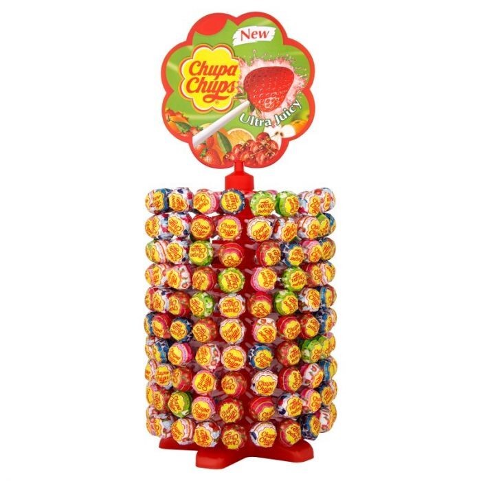200 CHUPA CHUPS LOLLIES DISPLAY WHEEL STAND 200 ASSORTED LOLLIES ...