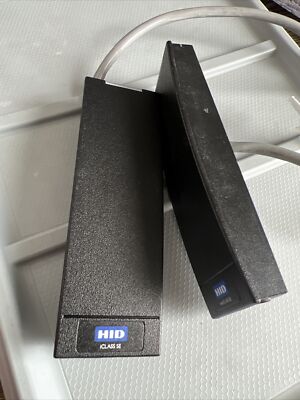 HID iCLASS SE R15 ERP15E Mullion Reader, Black . Two Readers Lot. Read ...