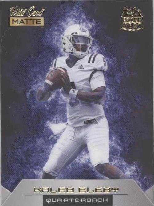 2022 Wild Card MATTE - Rookie Heat Kaleb Eleby #RH-16 Black-Blue Flames ...