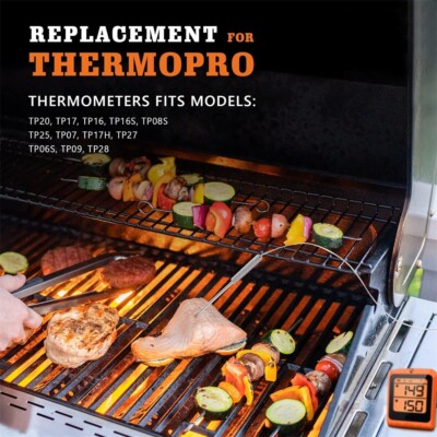 Replacement Thermopro Probe for TP25 TP08S with 2 Grill Meat ...
