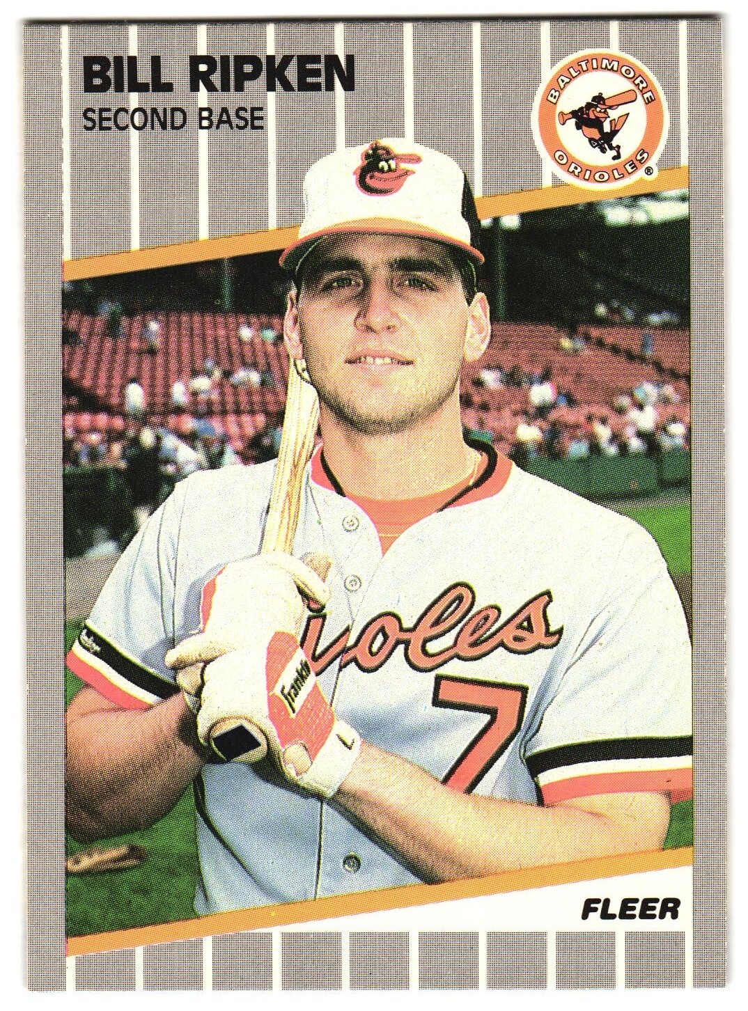 Billy Ripken 1989 Fleer Rick Face Error FF Card # 616 Orioles + Black ...