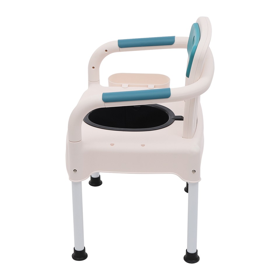 Bedside Commodes Chair Toilet Chair Commode Toilet W/Armrests Home NEW ...