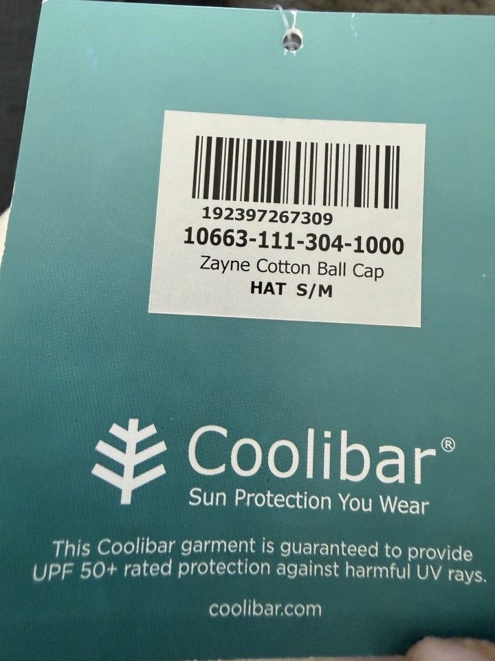 NWT Coolibar UFP 50+ UPF Sun Protection Cap size S/M | eBay