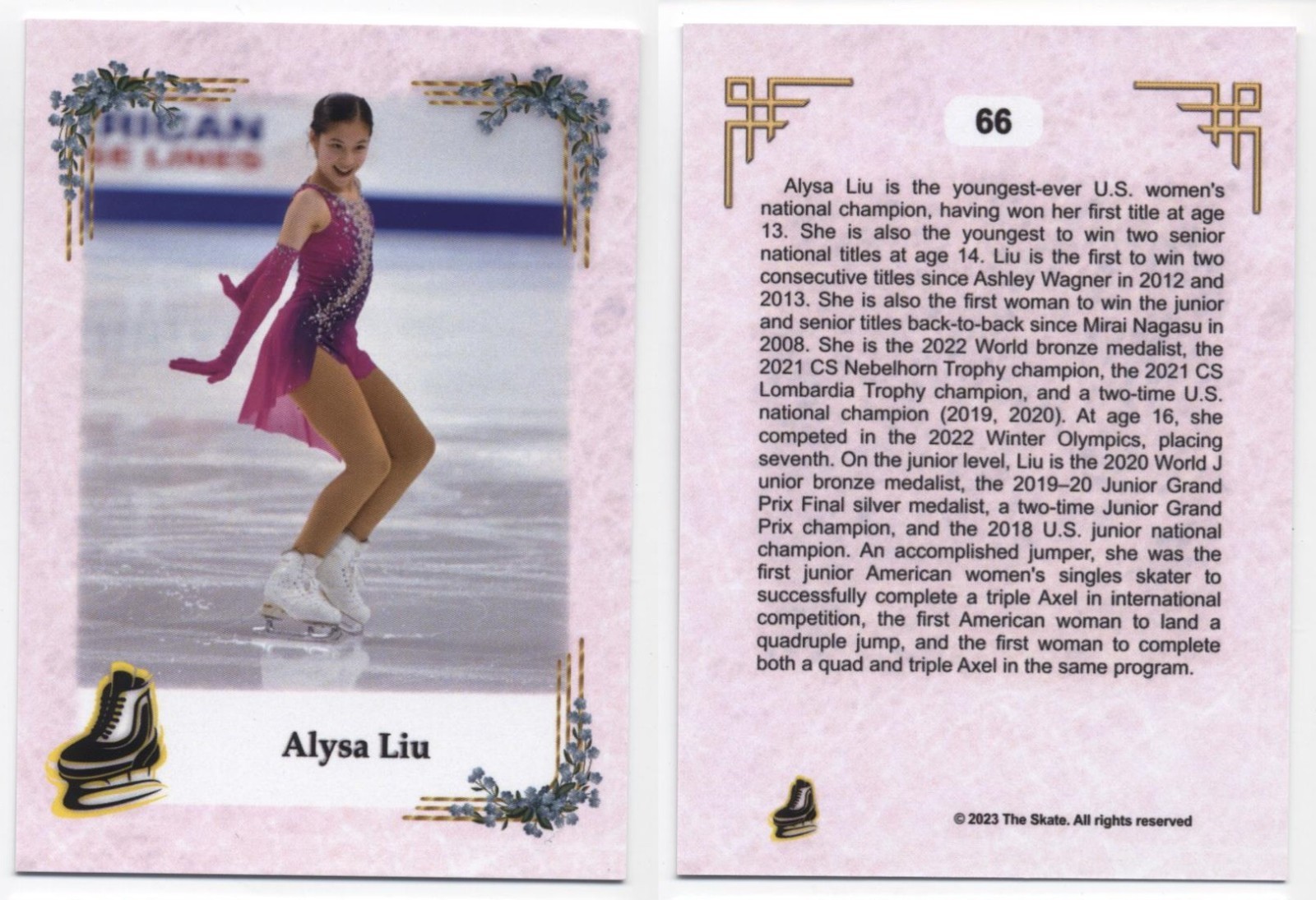 2023 The Skate Women #66 Alysa Liu figure skating champ | eBay