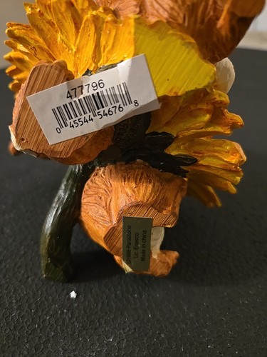 1998 Enesco Parastone Resin Figurine Bunch O' Bunnies On Sunflower ...