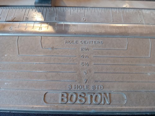 Vintage Boston Heavy Duty Adjustable 3-Hole Punch Made in the USA Metal ...