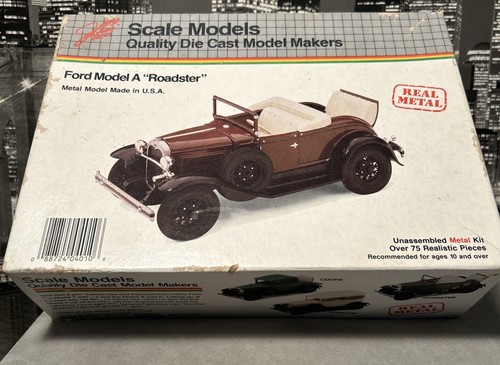 Vintage Ford Model A Roadster Metal Model Car Kit USA New In Open Box ...