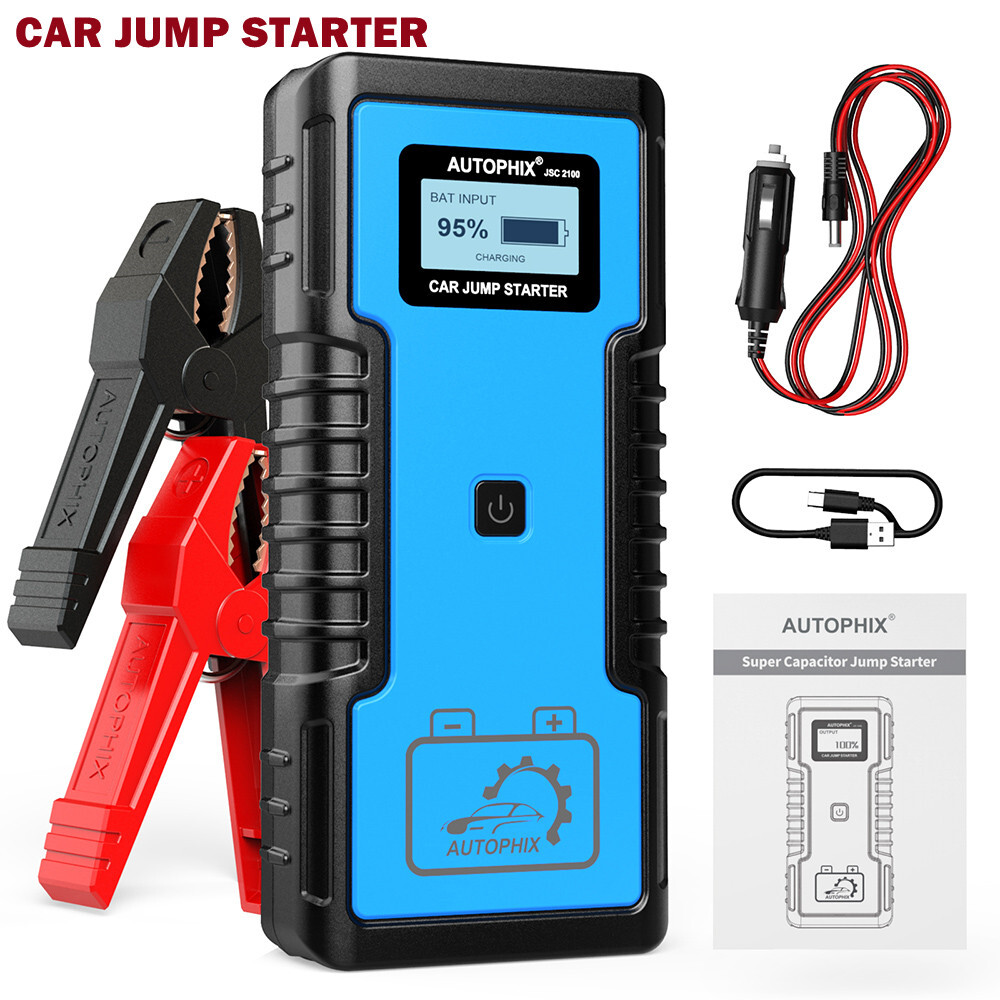 Autophix JSC2100 Car Jump Starter Portable Super Capacitor 12V Battery ...